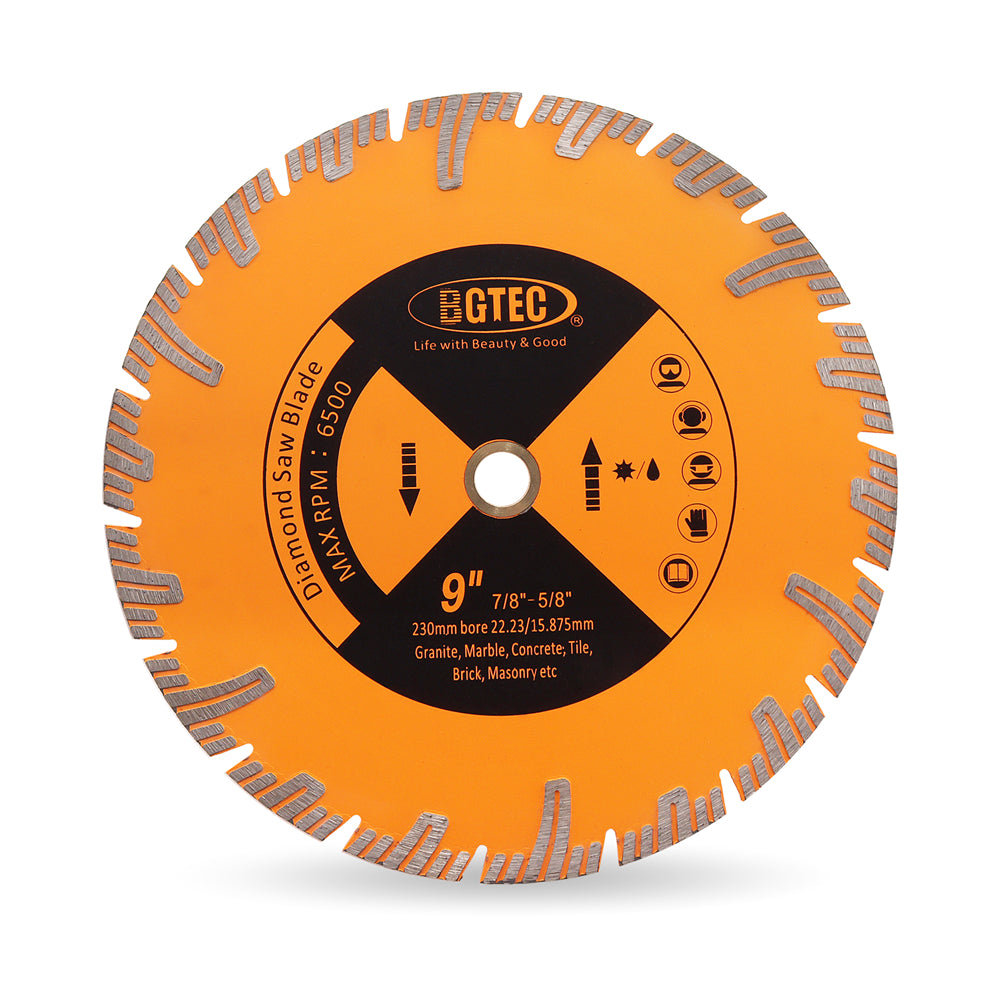 BGTEC 1pc 230mm Cutting Disc with Portection Teeth for Granite Marble ...