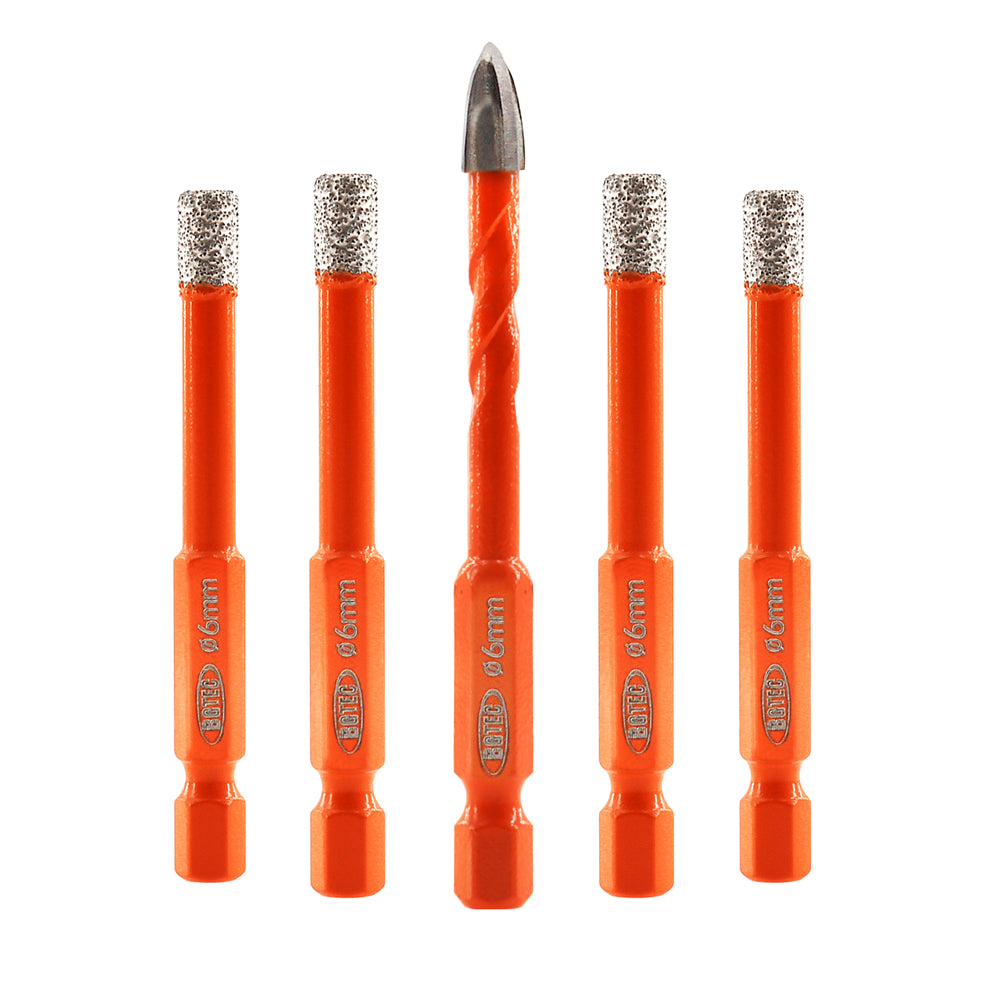 BGTEC Hex Diamond Drill Bits Set Cross Hole Opener Diameter 6mm for ...